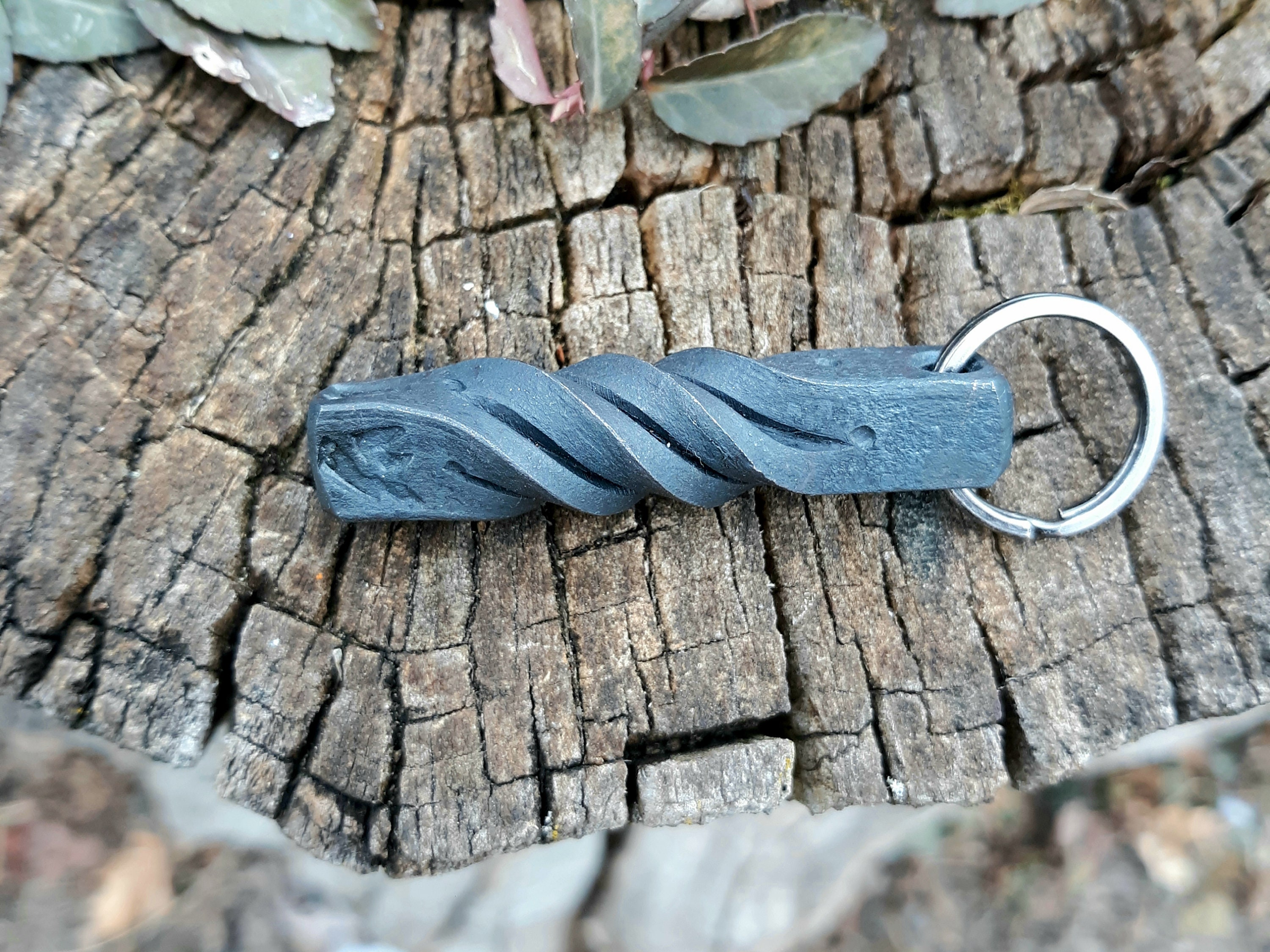 Pine Creek Forge Hand Forged Keychain/pendant, Chisel Twist - Etsy