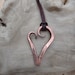 Copper Heart Pendant Necklace, Hand Forged - Etsy