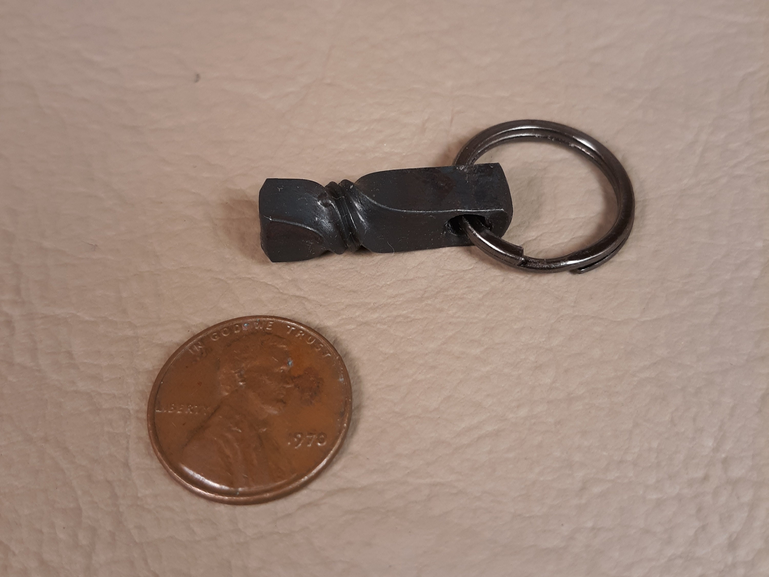 Hand Forged Blacksmith Keychain/pendant, Small Twist, Handmade Gift - Etsy