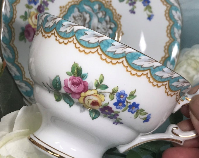 Royal Standard 1970's Teacup and Saucer, Fascination #576, Turquoise ...
