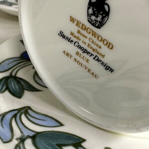 Blue Art Nouveau Susie Cooper Designs by Wedgwood, 1970's Fine English ...