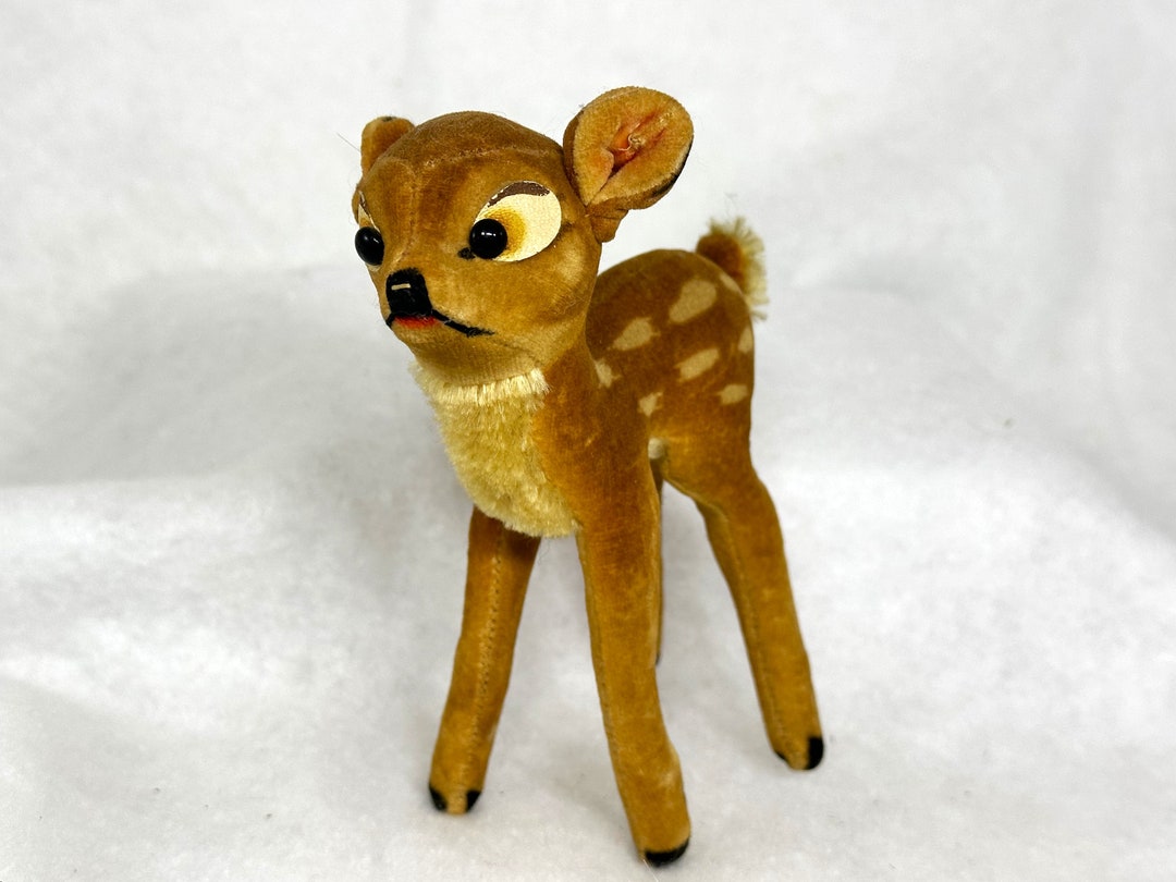 Steiff Bambi, 1950's Velvet Deer Standing 5-3/4 Tall, No Button or Tag ...