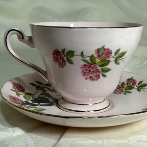 June Glory Cup and Saucer by Tuscan Teacup With Butterfly and Flowers ...
