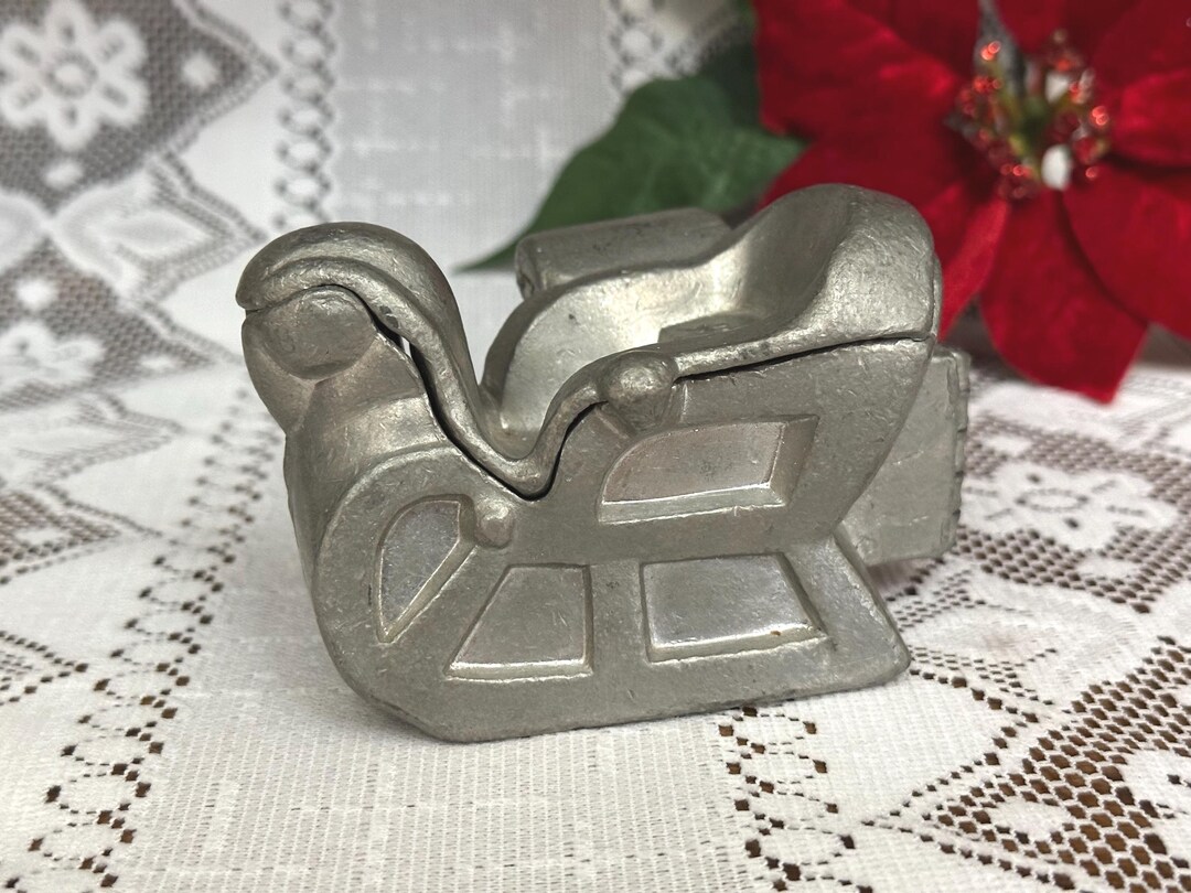 Antique Pewter Ice Cream Mold – Winter Sleigh #494, Two Hinges - Etsy