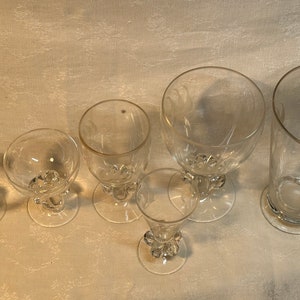Mid Century Swedish Stemware Service for 4 - Johanfors Glass, Uanda ...