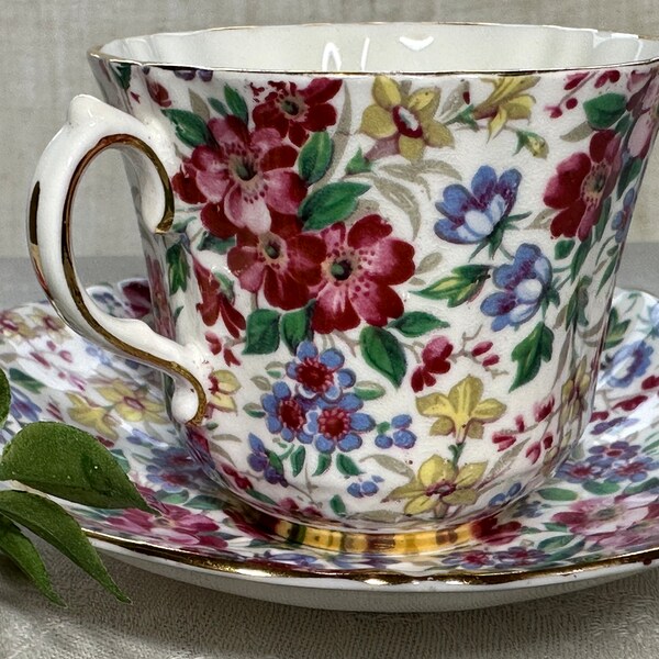 Chintz Tea Cup - Etsy