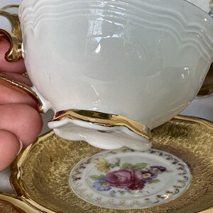 Gold Demitasse Set, 1950's German Tea Service for Six, Marie Luise by ...
