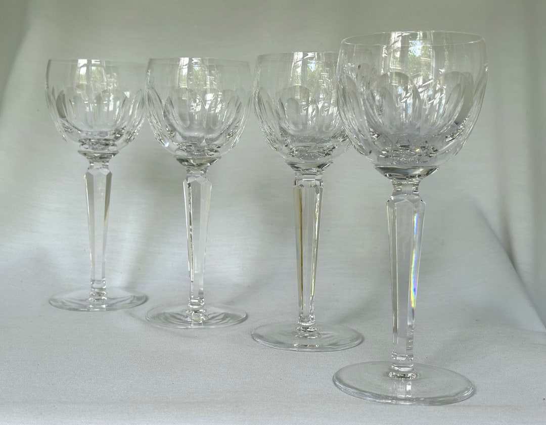Set of 4 Waterford Sheila Balloon Wine Hocks - Irish Crystal Stemware ...