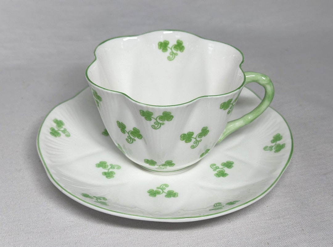 Shelley Shamrock Teacup Set: Dainty English Bone China - Etsy