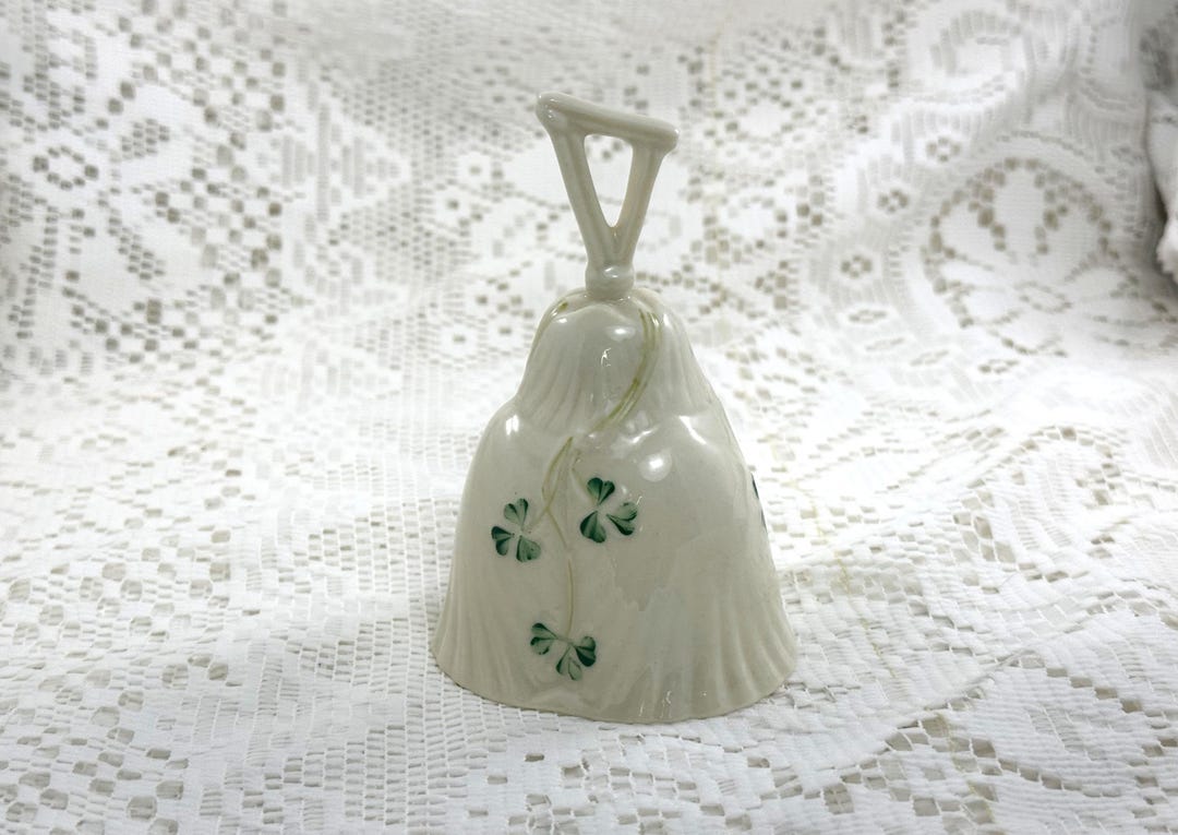 Belleek Harp Shamrock Bell, 6th Mark (green) 1965-1980, Made in Ireland ...