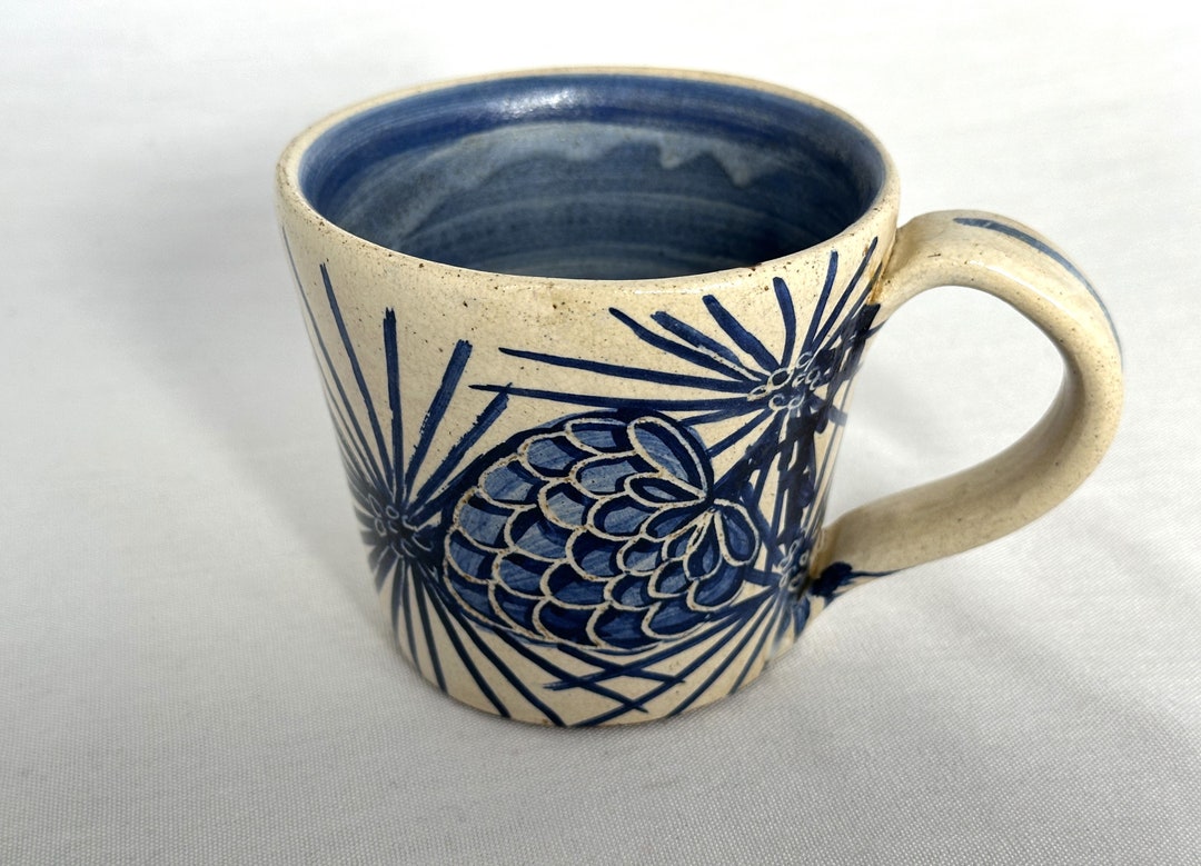 Dorchester Pottery Cup, Pinecone Pattern, Vintage Stoneware Dorchester ...