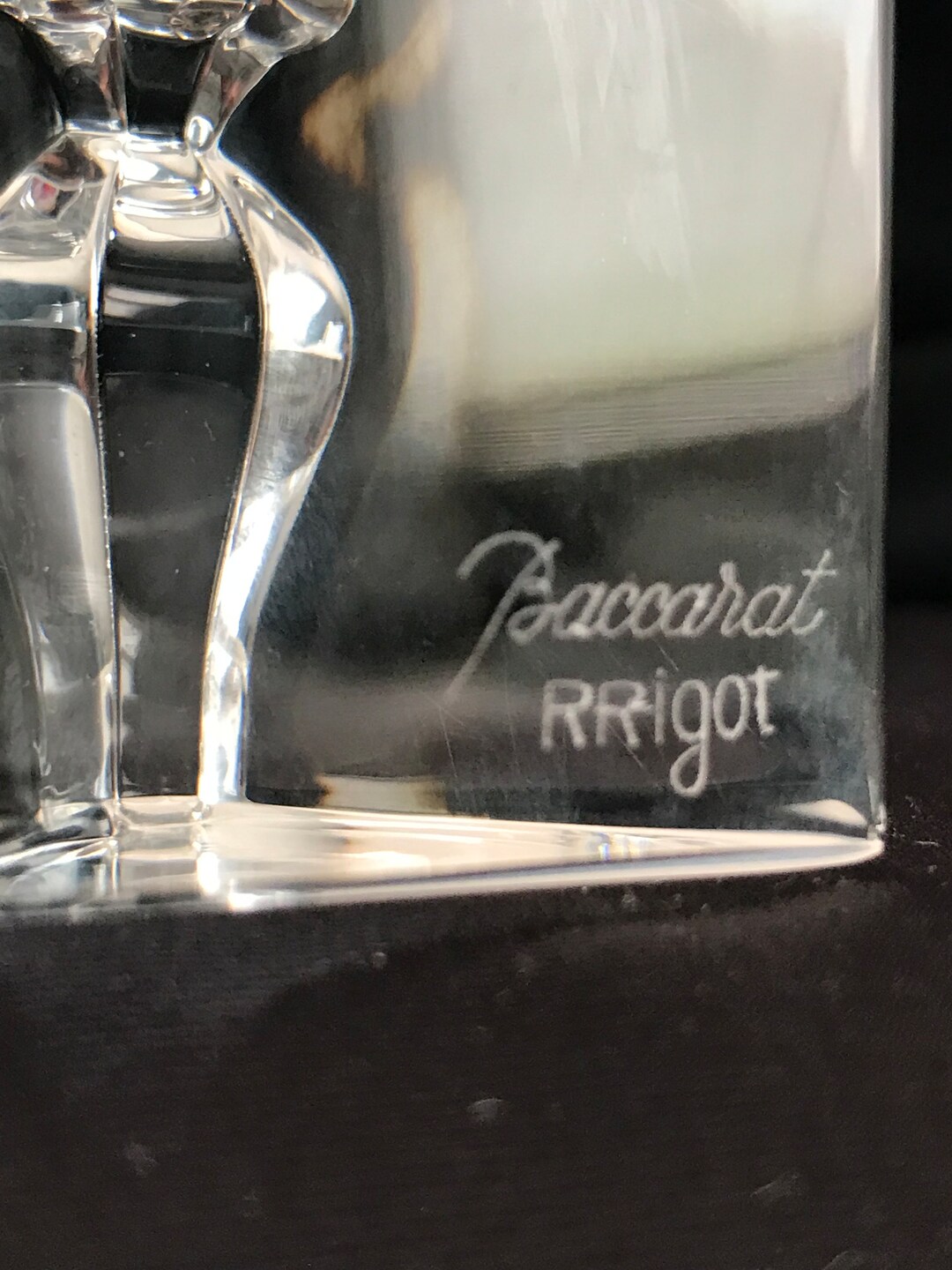 Baccarat Encounter Man Crystal Abstract Sculpture Signed by Robert ...