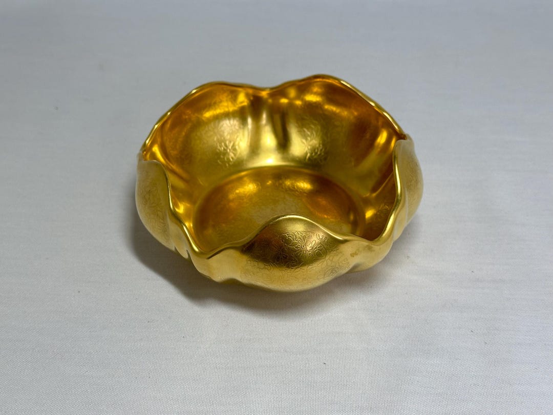Pickard Gold Tulip Shaped Candy Dish, Pattern 286, All-over Gold Rose ...
