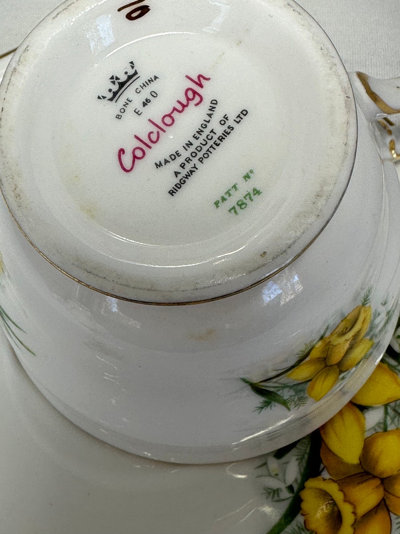 Yellow Daffodil Tea Cup by Colcough, Pretty Vintage Springtime Cup and ...