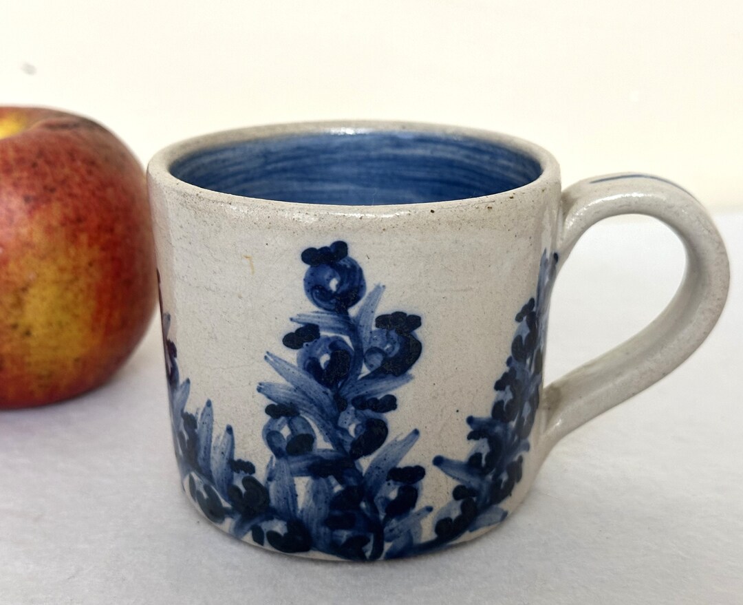 Dorchester Pottery Blueberry Pattern Coffee Cup Vintage 7 Oz Dorchester ...