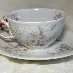 Antique Limoges Cup and Saucer Theodore Haviland Limoges - Etsy