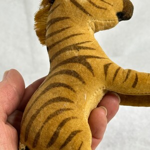 Steiff Brown Velvet Zebra, Mid Century 5" Standing Zebra, Mohair Mane ...