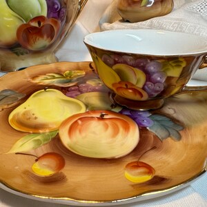 Heritage Brown by Lefton Tea for Two Fruit Pattern NE 3113 Tea Set ...