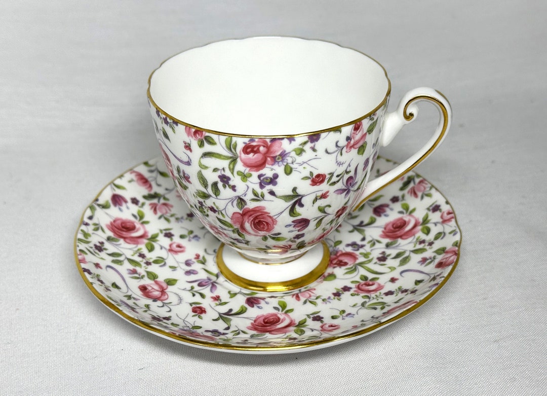 Shelley Briar Rose Chintz Cup and Saucer, Pattern 14263 Ripon Shape ...