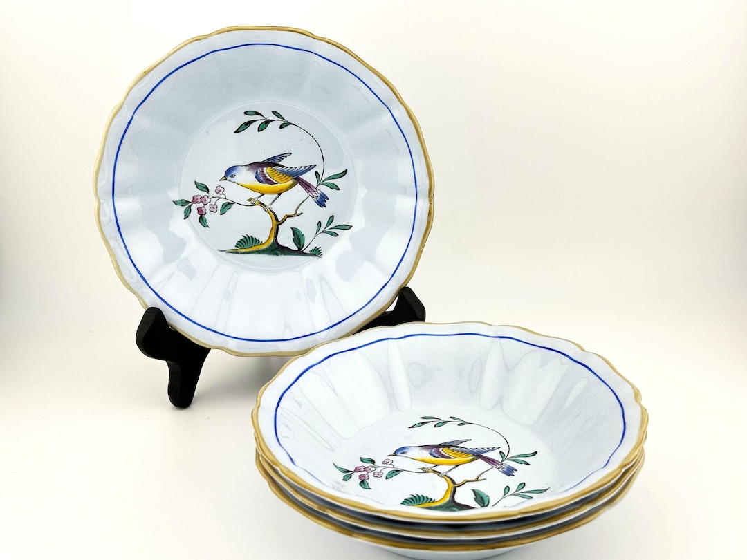 Spode Queen’s Bird Fruit Bowl – Y4973 - Set of Four Scalloped Rim ...