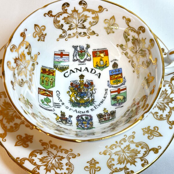 Paragon Canadian Coat of Arms Tea Cup - Etsy
