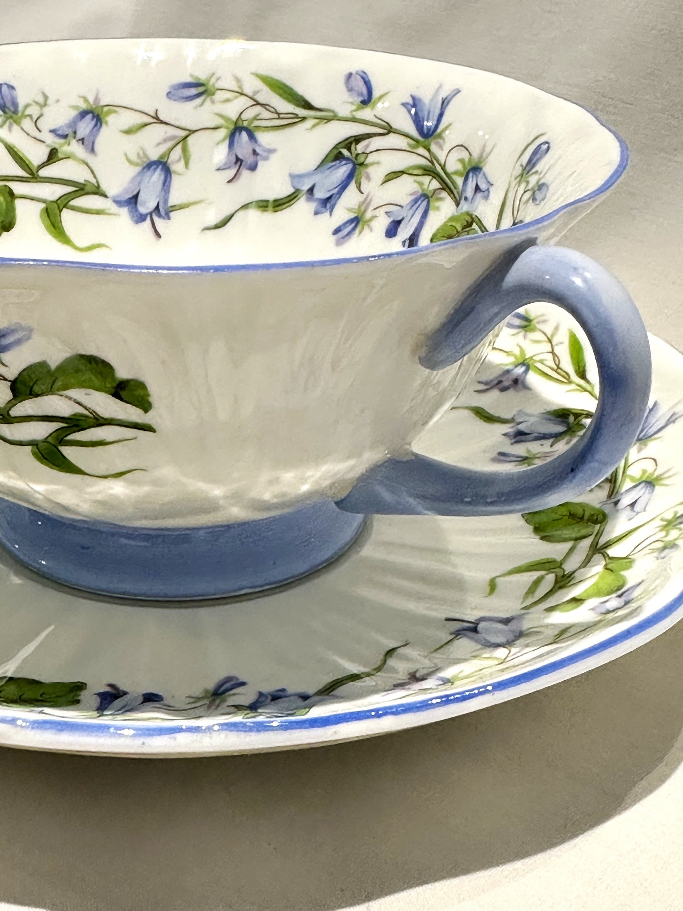 Shelley Harebell Footed Cream Soup Bowl, Orleander Shape Cream Soup ...