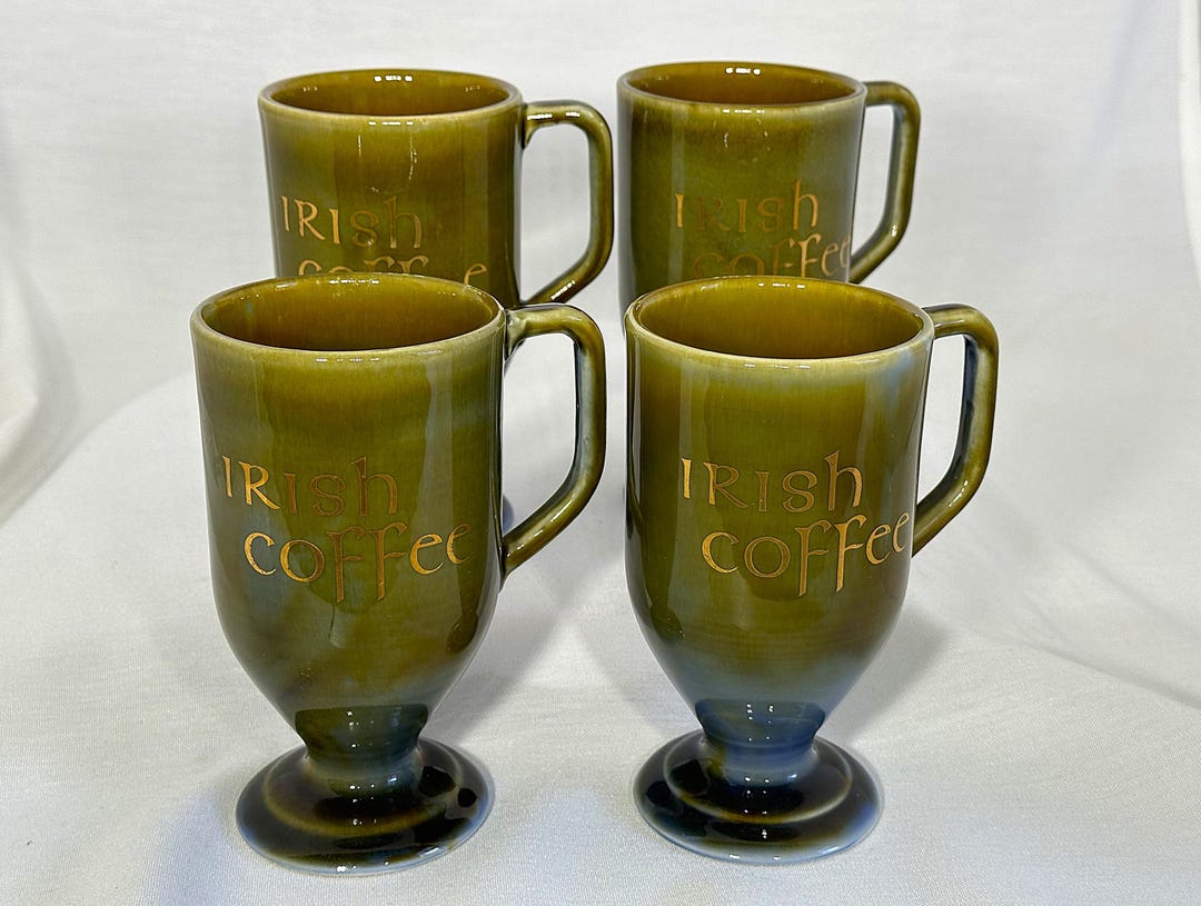 Set of 4 Vintage Wade Irish Coffee Mugs, Made in Ireland, Fine Irish ...