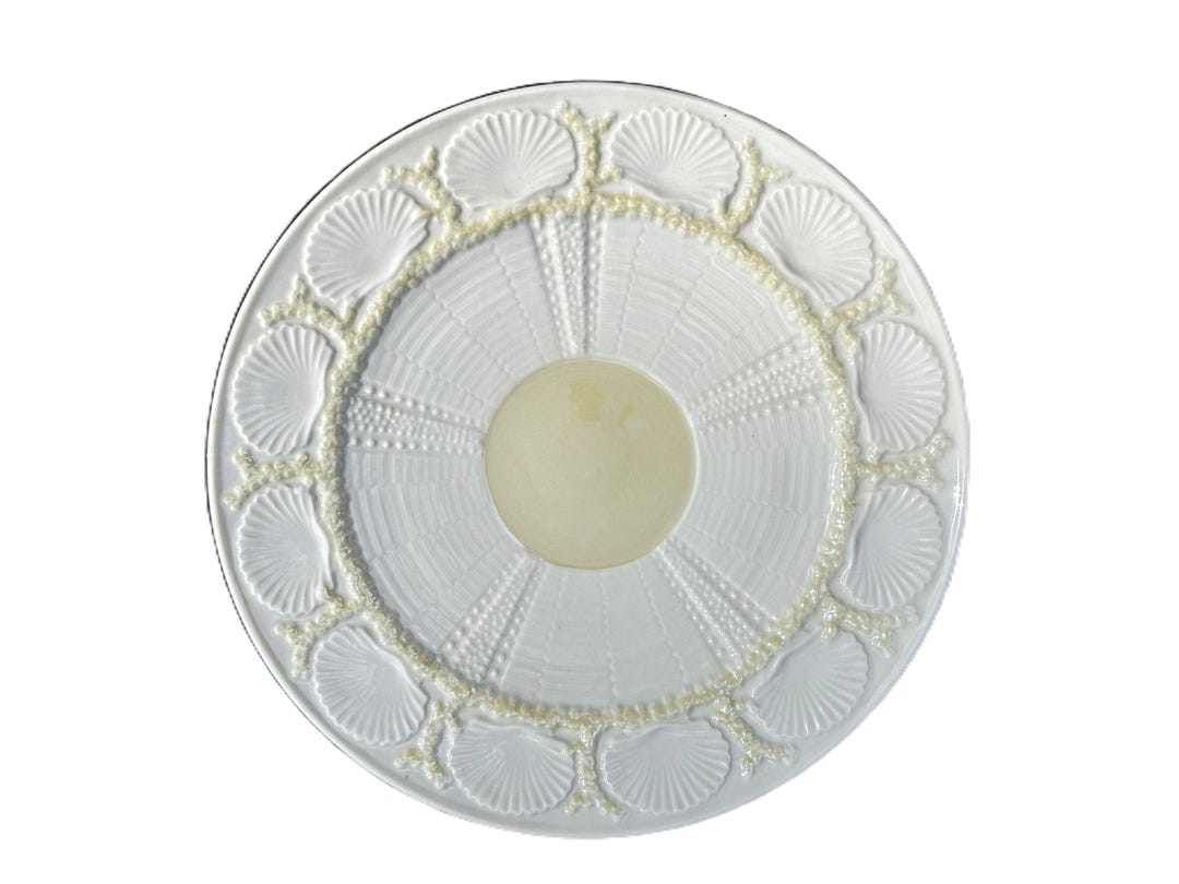Belleek New Shell Lunch Plate, Irish Porcelain Plate Shells & Coral ...