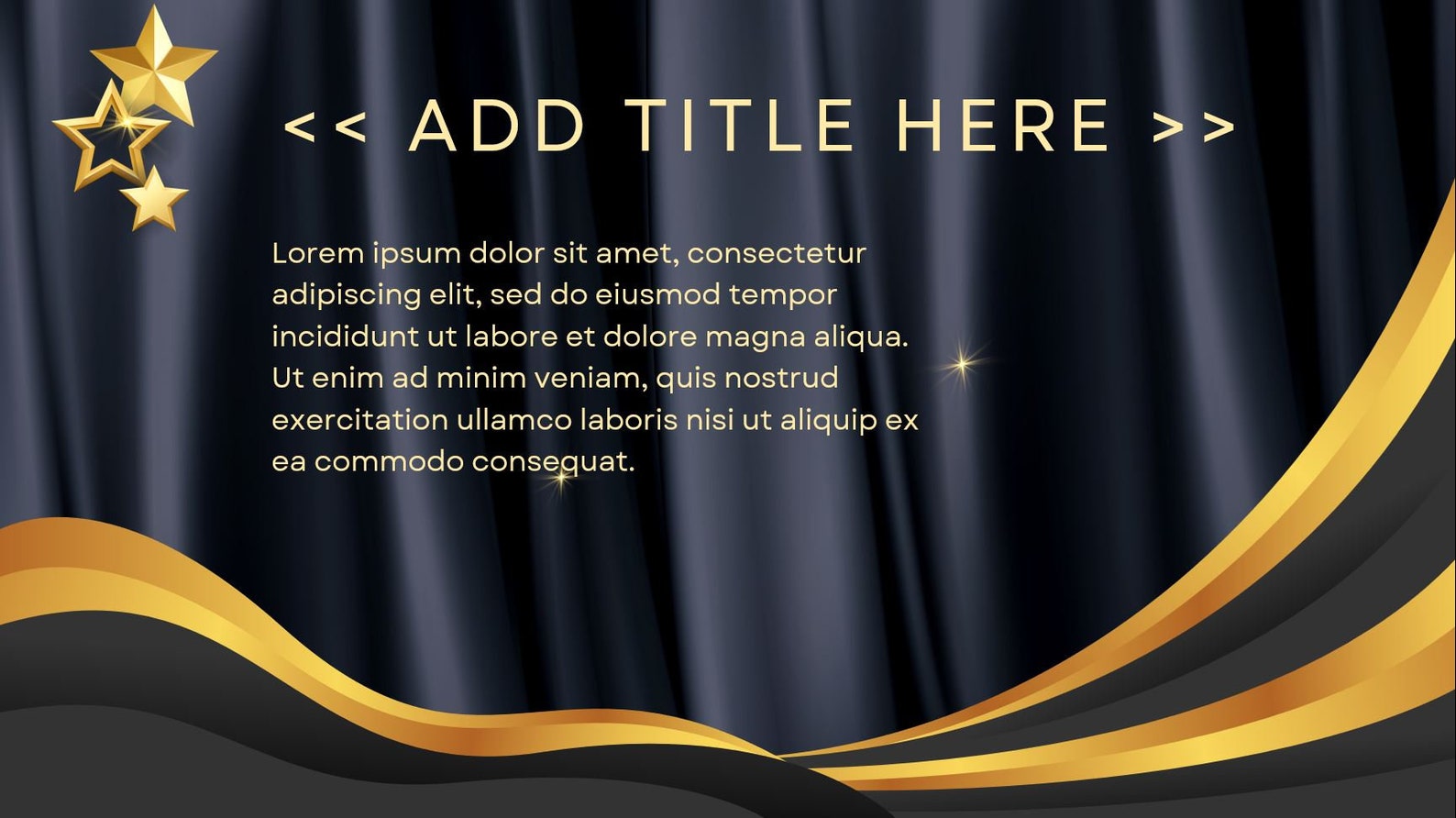 BLACK and GOLD Awards Ceremony Powerpoint Template | Presentation for ...
