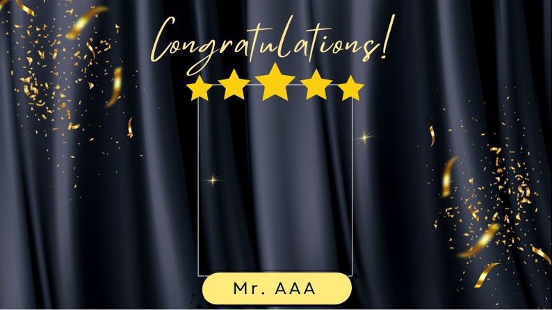 Black and Gold Awards Ceremony Powerpoint Template - Etsy