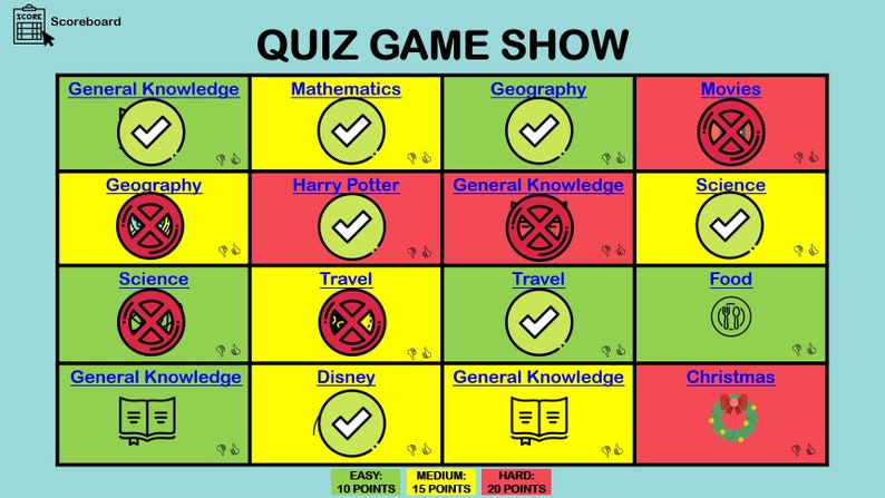 Customizable Virtual Quiz Game – Powerpoint Template - Etsy