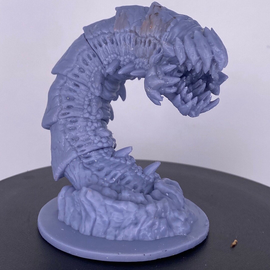 Purple Worm Miniature TTRPG Unpainted Highly Detailed Fantasy - Etsy