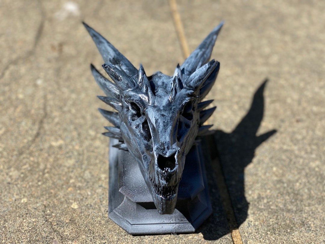 Handcrafted Resin Dragon Skull – Fantasy Decor, House of Dragons ...