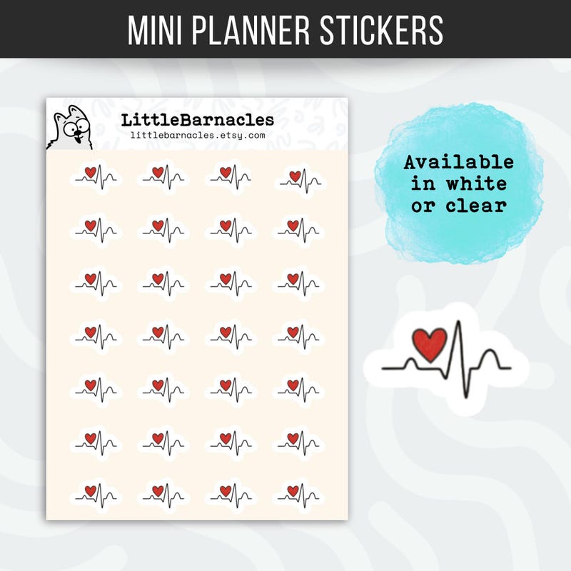 Ekg Stickers - Etsy