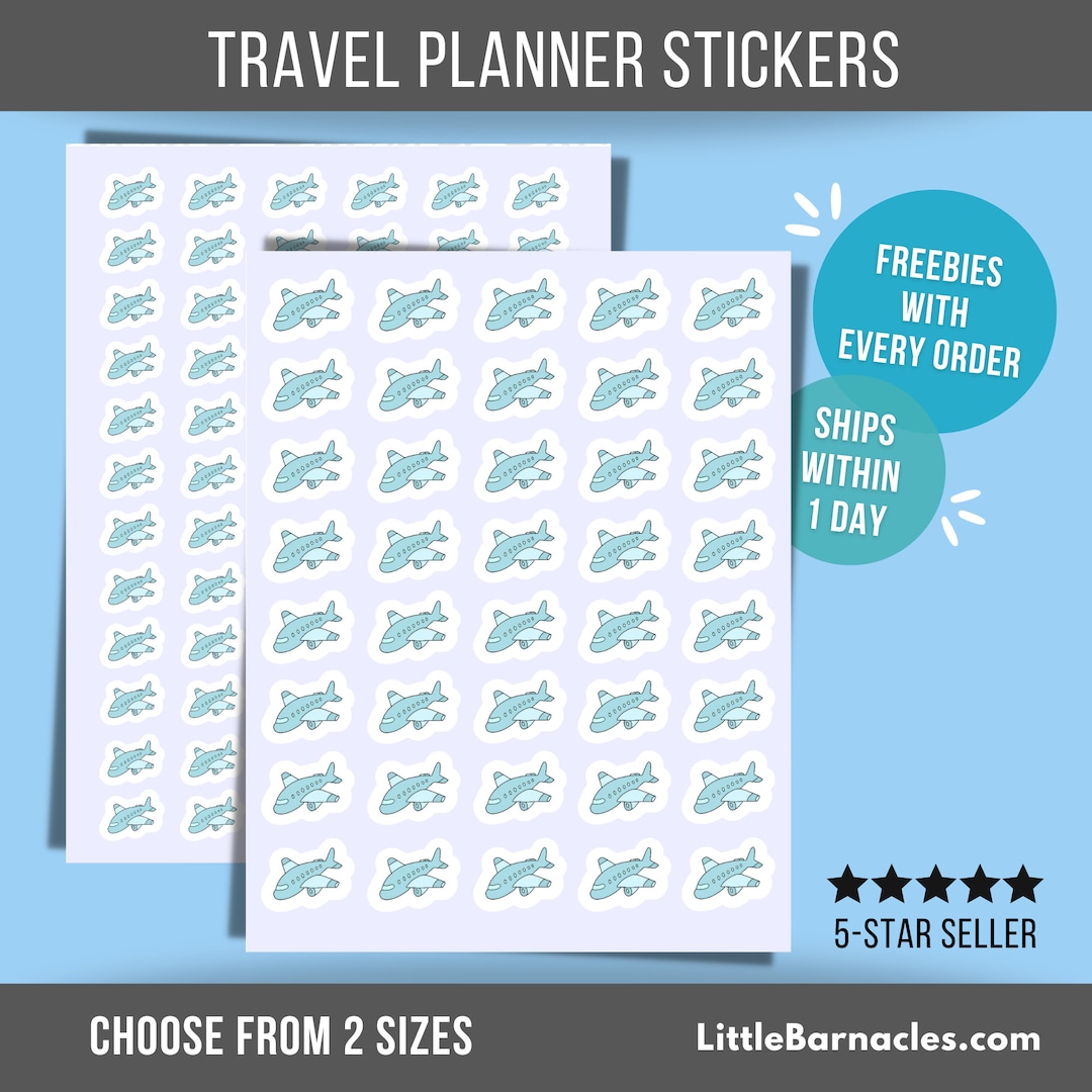 Airplane Travel Planner Sticker Flight Reminder Sticker Vacation Plane ...