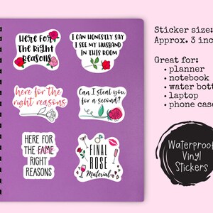 The Bachelor Sticker Waterproof Vinyl Bachelor Fan the Bachelorette ...