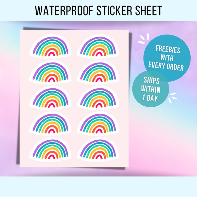 Rainbow Stickers - Etsy
