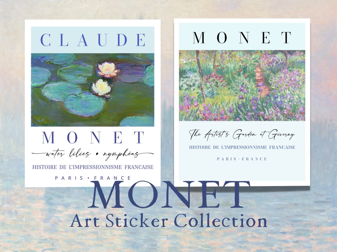 Claude Monet Sticker Waterproof Vinyl Sticker Gift for Her - Etsy