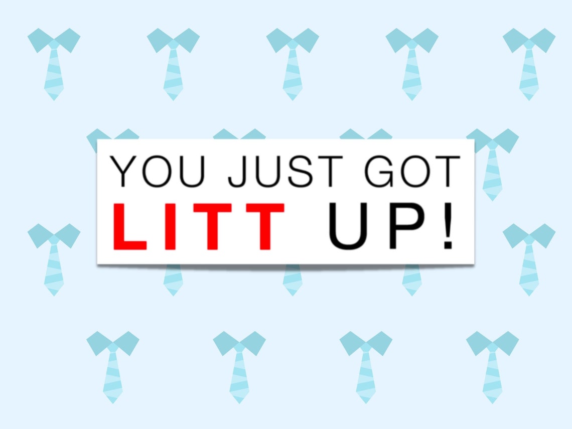 You Just Got Litt up Sticker Suits TV Show Waterproof Vinyl - Etsy