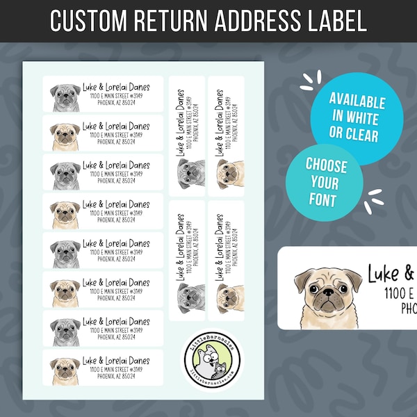 Pug Custom Stickers - Etsy