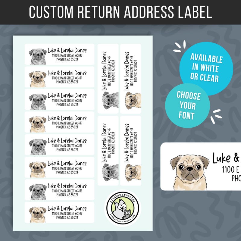 Pug Custom Stickers - Etsy