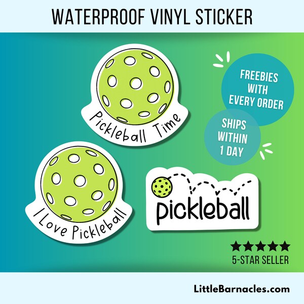 Pickleball Sticker for Water Bottle - Etsy