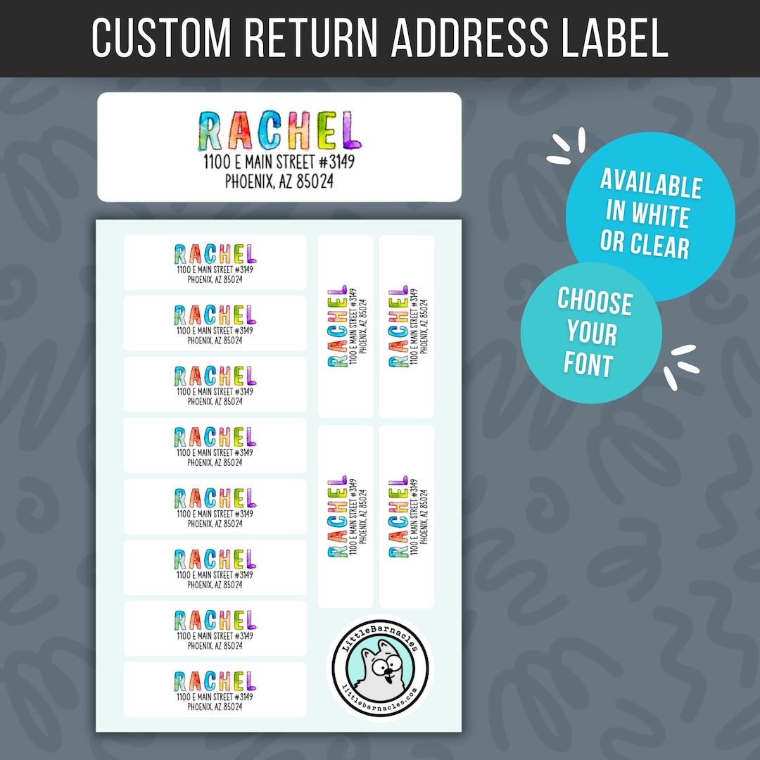 Personalized Watercolor Address Labels • Custom Return Address Stickers ...