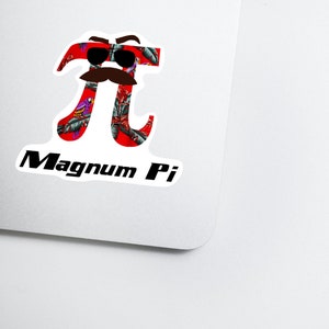Magnum P.I. Sticker Waterproof Vinyl Sticker Gift for Pi Day - Etsy