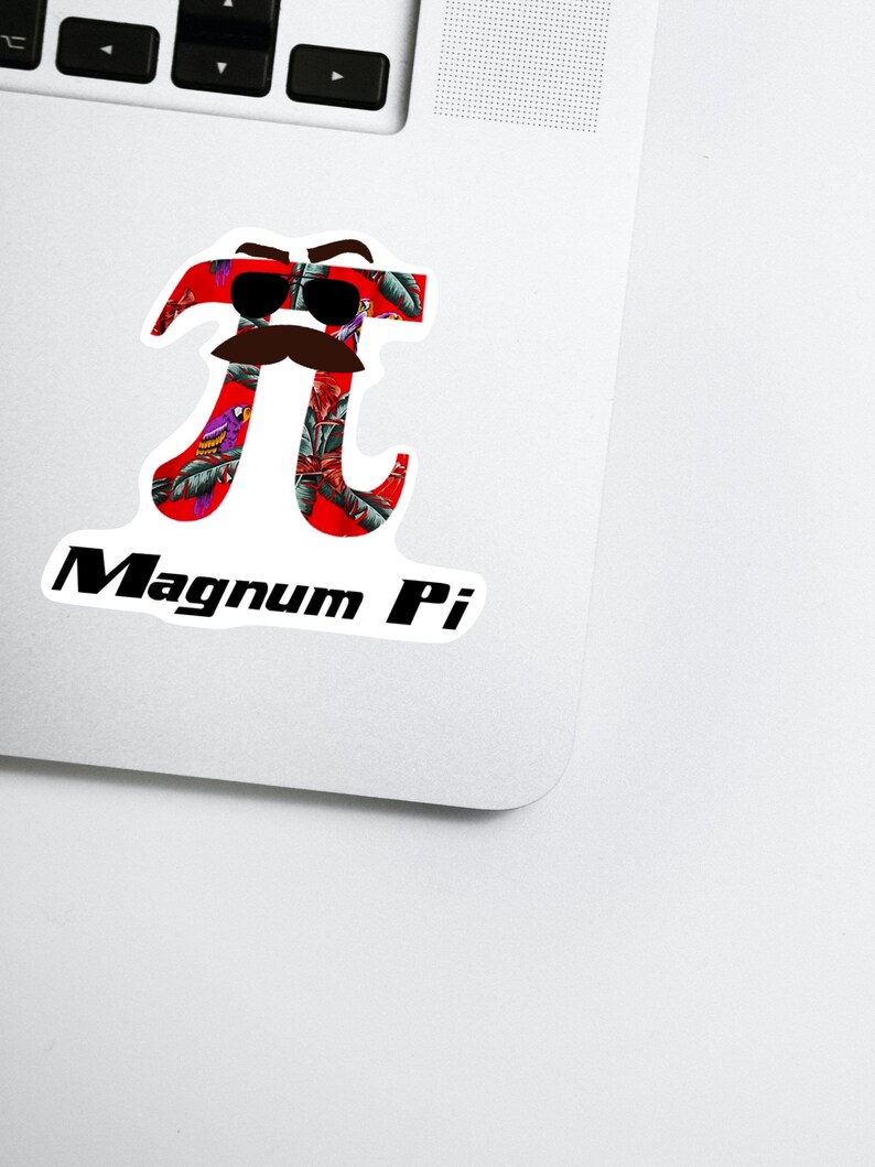 Magnum P.I. Sticker Waterproof Vinyl Sticker Gift for Pi Day - Etsy