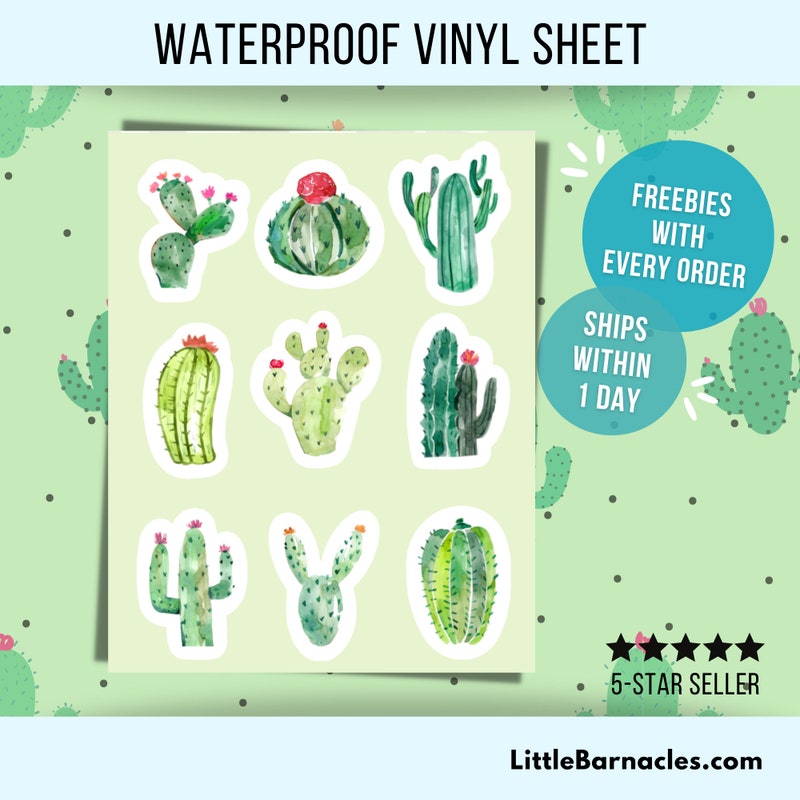 Cactus Stickers - Etsy