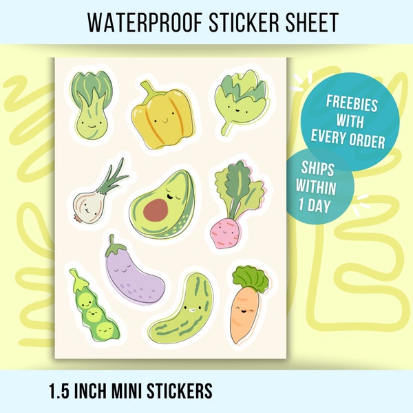 Vegetable Mini Planner Sticker - Etsy