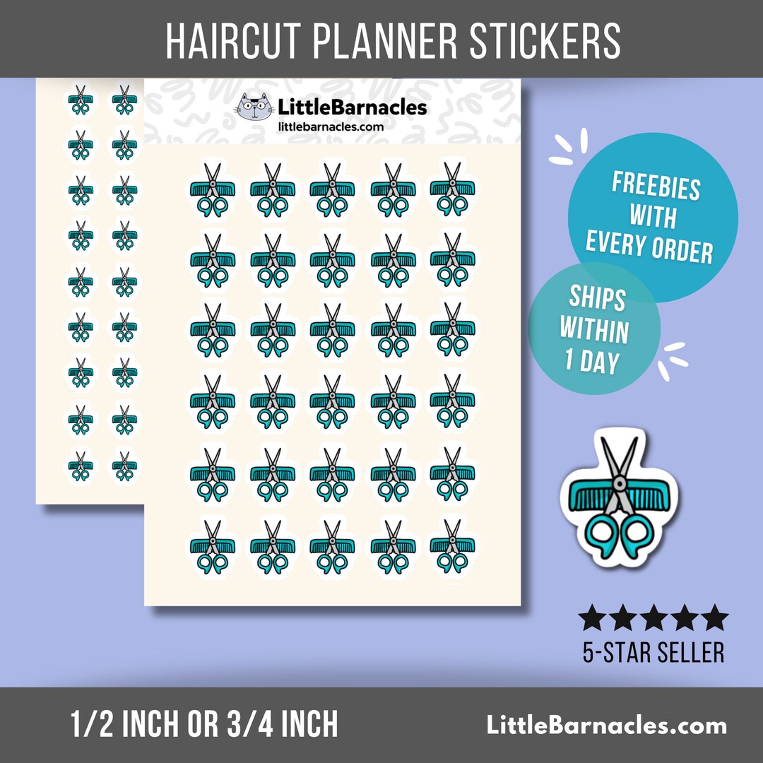 Mini Haircut Planner Sticker Cute Hair Appointment Reminder Sticker ...