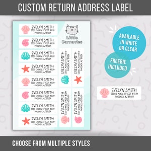 Seashell Custom Address Labels, Return Address Labels, Personalized ...