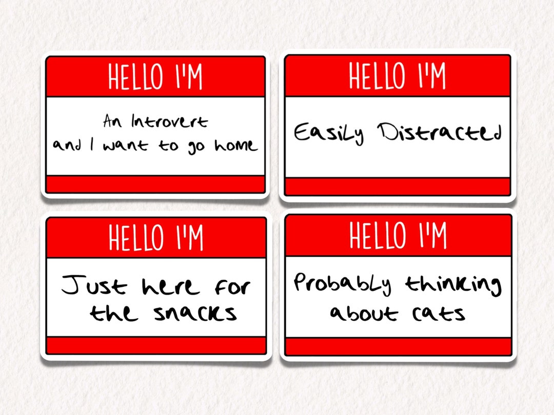 Name Tag Sticker Waterproof Vinyl Sticker Gift for Teens Funny - Etsy